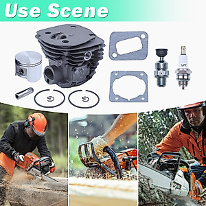 Adefol 346XP Cylinder 45mm Piston Big Bore Kit for Husqvarna 353 351 350 Chainsaw 537253002