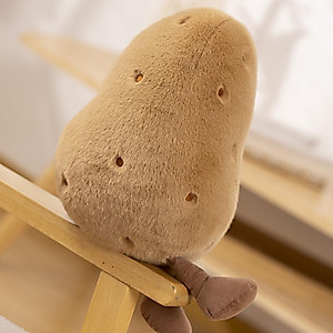 POPOTATO Large Potato Stuffed Animal - 10.23'' Kawaii Potato Plush - Plushy and Squishy Food Pillow Toy - Cute Plushie Toys Gift for Boys and Girls