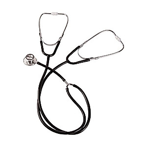 MABIS Dual Head Teaching Stethoscope - Nursing Student Stethoscope - Medical Training Stethoscope, Black
