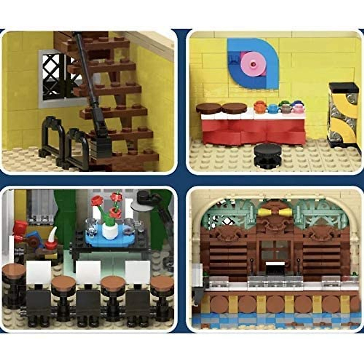 General Jim's Corner Post Office Modular Building Set - 3-Story Design with Post Office, Art School, Pottery Studio, Red Mail Truck & Realistic City Details for Architecture Lovers