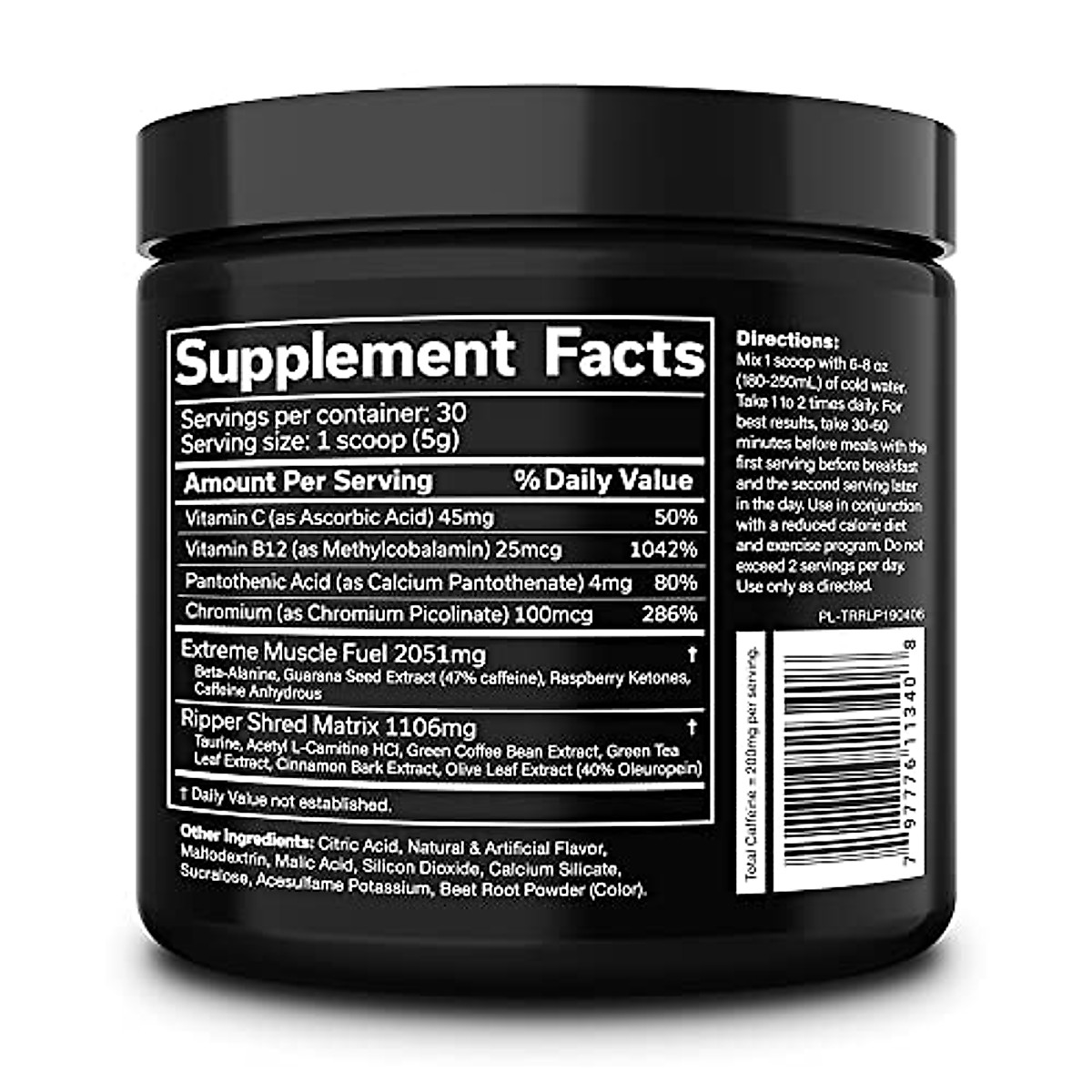 JNX SPORTS The Ripper! Fat Burner Dietary Supplement with Super Thermogenesis, Appetite Control & Extreme Energy, Men & Women | Raspberry Lemonade | 30 SRV