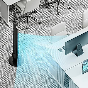 mollie Oscillating Quiet Tower Fan with Remote Control 3 Speeds 12H Timer Portable LED Display 38 Inch Electric Air Circulator Cooling Floor Standing Fan for Home Bedroom Office Living Room Black