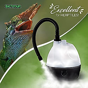 BIOTERIUM Reptile Humidifier | 2L Reptile Fogger Ideal In Terrarium for Reptiles | Compatible With Most Terrariums and Enclosures | With Extendable Hose and Adjustable Fog Output
