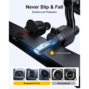 Rorhxia 15W Qi2 Fits MagSafe Car Mount Charger, [Never Blocking Vent, Enjoy The Comfort of The A/C] Magnetic Vent Phone Holder for Car Wireless Charging Fit for iPhone 15/14/13/12 Pro Max Plus