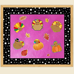 Turkey Cutouts 54 Pcs Thanksgiving Cut-Outs Fall Decor for Party Classroom Decoration