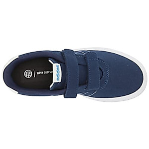 adidas Vulc Raid3r Skate Shoe, Dark Blue/Cloud White/Blue Rush, 3 US Unisex Little Kid