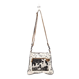 Myra Bag Canna Upcycled Canvas & Cowhide Crossbody Bag S-1481