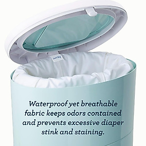 Esembly Pail Pouch, Hangable and Washable Waterproof Diaper Pail Liner and Reusable Laundry Bag, One Size, Sea Salt