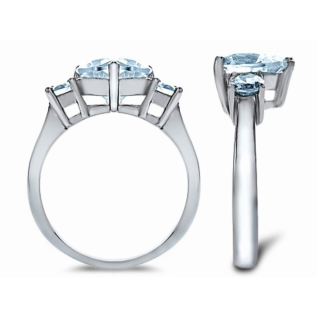 Star K 8mm Heart Shape Simulated Imperial Yellow Topaz Ring Sterling Silver Size 8.5