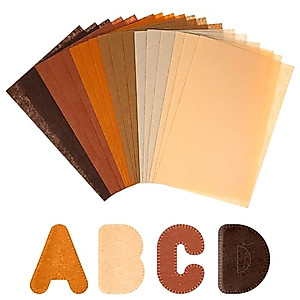 Felt Sheets for Crafts, 18PCS 11.81 x 7.87inch Wool Stiff Felt Sheets Soft Fabric Skin Felt DIY Patchwork Rug Arts and Crafts Fabric Pieces (Brown)