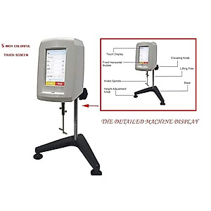 VTSYIQI Stormer Viscosity Tester Touch Screen Rotational Viscometer Automatic Viscometer with Range 40.2KU to 141.0KU Accuracy ±1% for Ink Viscosity Test KU CP G ℃ Value Display