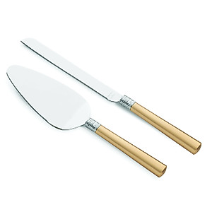 Wedgwood Vera Wang with Love Cake Knife and Server, Gold