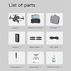 Mini Drone with 4K Dual HD FPV Camera Remote Control Toys Gifts for Boys Girls with Altitude Hold Headless Mode 1-Key Start Speed 2023 (Black)