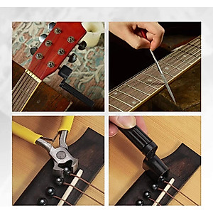77 Pcs Guitar Maintenance Kit Repair Tool Setup with Carry Bag Large For Acoustic Guitar Electric guitar Ukulele Bass Banjo, String Instrument