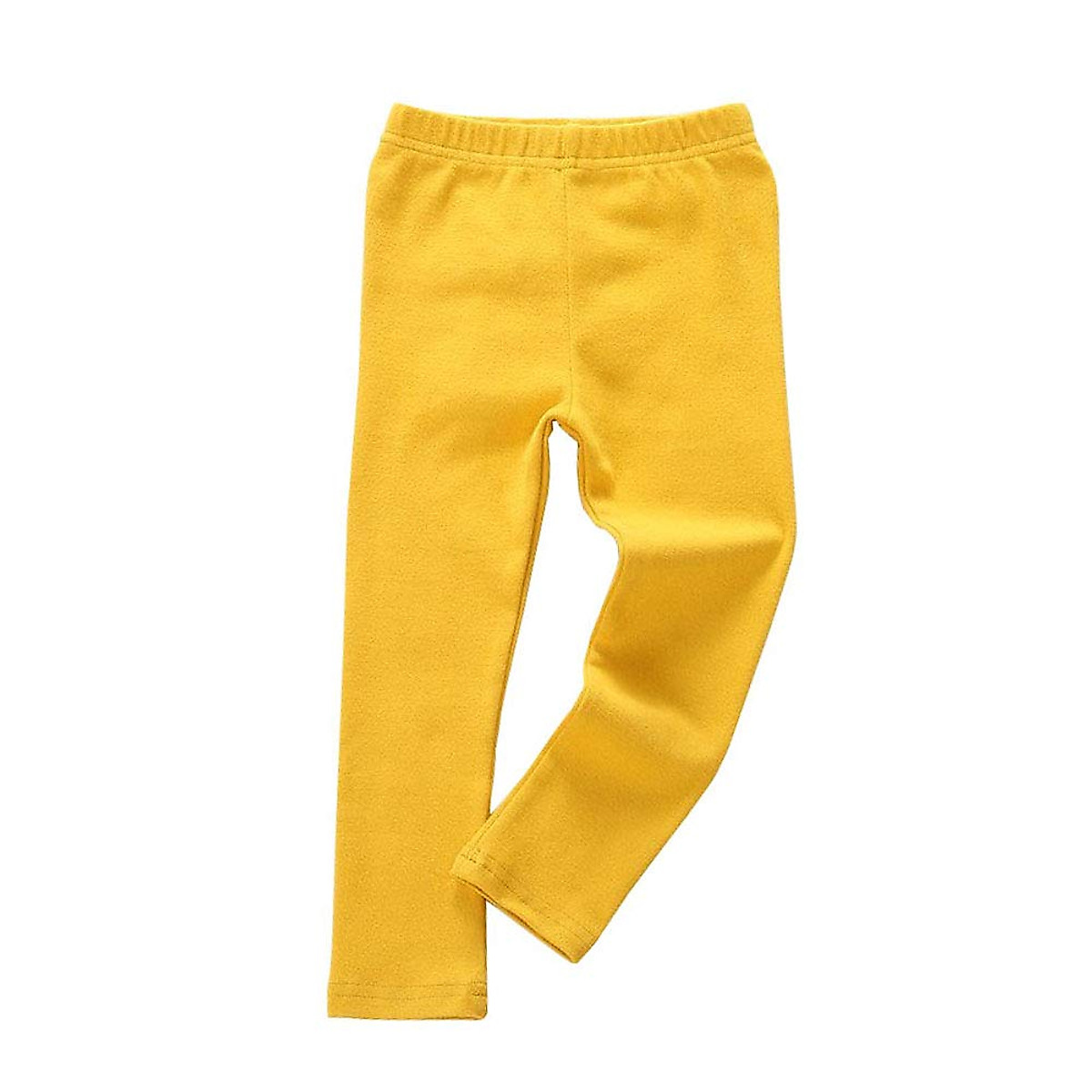 JWWN Toddler Boys Girls Thermal Underwear Long Sleeve T-shirt Leggings 2Pcs Kids Winter Base Layer Set, (Yellow,6Years)