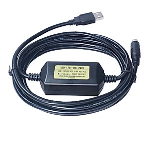Avanexpress PLC Micrologix Cable USB Interface Compatible PLC Micrologix 1000, 1200, 1400 Series with USB-1761-CBL-PM02 8 Pin Round Aapater