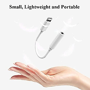 Apple MFi Certified 3 Pack Lightning to 3.5 mm Headphone Jack Adapter iPhone 3.5mm Jack Aux Dongle Cable Earphones Headphones Converter Compatible with iPhone 12 12 Pro11 XR XS X 8 7 iPad iPod