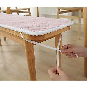 ZYANLING Indoor/Outdoor Bench Cushion Fluffy Plush Cushion for Bench Chair Patio Swing,Non-Slip Indoor Outdoor Long Seat Furniture Cushion Soft Velvet Bench Cushion