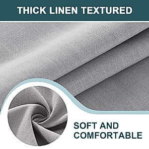 FantasDecor Square Tablecloth Linen Table Clothes for Square Tables 54 Inch Wrinkle Resistant and Waterproof Washable Linen Fabric Table Cover for Dining Room and Outdoor Use, Grey, 54 x 54 Inch