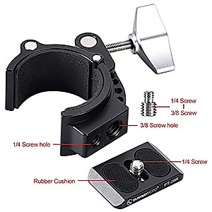SUNWAYFOTO CC-01T Super Clamp with QR Plate for Phone,DJI OSMO ，Gopro Bike Clamp,Bike Phone Mount Clamp Adjustable