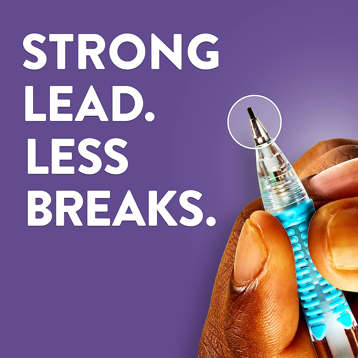 Paper Mate Clearpoint Mechanical Pencils, 0.7mm, HB #2, Blue Barrels, 12 Count