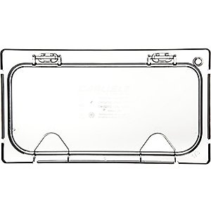 Carlisle FoodService Products CM10279Z07 Coldmaster EZ Access Lid with Notch, 1/3 Size, 0.9" Height, 13" Width, 7" Length, Polycarbonate (PC), Clear (Pack of 2)