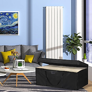 Outdoor Patio Cushion Storage Bags 68Inch 600D Waterproof Extra Large Patio Furniture Cover Cushion Storage Bag with Handle and Zipper for Garden Pillow Seat Pads Protective Cover