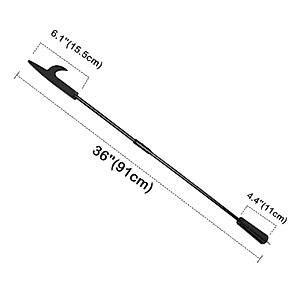 Stanbroil Fire Poker, 36" Fireplace Poker for Indoor and Outdoor Use, Premium Steel Fire Stick for Fire Pit or Inside Fireplace