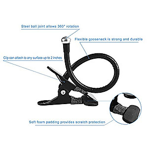 Clip On Security Mirror, Cubicle Computer Desk Convex Mirror for Office Personal Safety Rearview Monitors or Anywhere (7.28" Rectangle Mirror with Border)