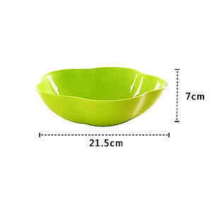 Everyfit Plastic Bowls Fruit Bowl Salad Bowl Candy Dish Seeds Bowl Tray Dried Snack Tray Household bowl,Party Serving Bowls，Multipurpose Colorful bowl (Flower shape, Orange)