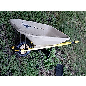 Edward Tools Heavy Duty Wheelbarrow Handles Replacement Pair 60” - Unbreakable Steel Handles with Soft Cushion Grips - Pre-drilled Holes - for Jackson, Ames, Craftsman, Kobalt