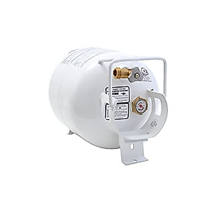 Flame King YSN201HZL 20-LB Steel Horizontal Propane Tank Cylinder for Fire Pits and Tables, Patio Heaters, Barbeques, RVs, and Truck Campers, White