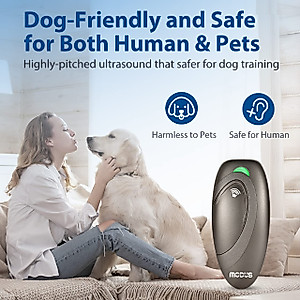 MODUS Ultrasonic Dog Barking Deterrent, 2-in-1 Dog Training and Bark Control Device,Bark Collar Alternative Anti-Barking Device,Most Effective Behavior Aid - Barking Silencer Indoor/Outdoor