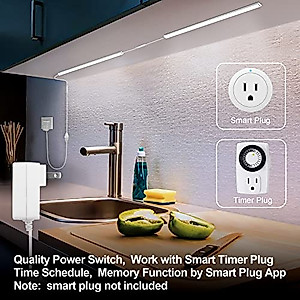 yotutun Under Counter Lights for Kitchen 3Pack Dimmable Under Cabinet Light, 13Inch 10W Closet Lights with Memory Function, Bright LED Cabinet Lights for Kitchen,Shelf,Desk,Workspace (3 Pack)