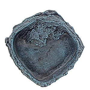 Saim Reptile Feeding Bowl, Reptile Rock Worm Feeder/Food and Water Dish