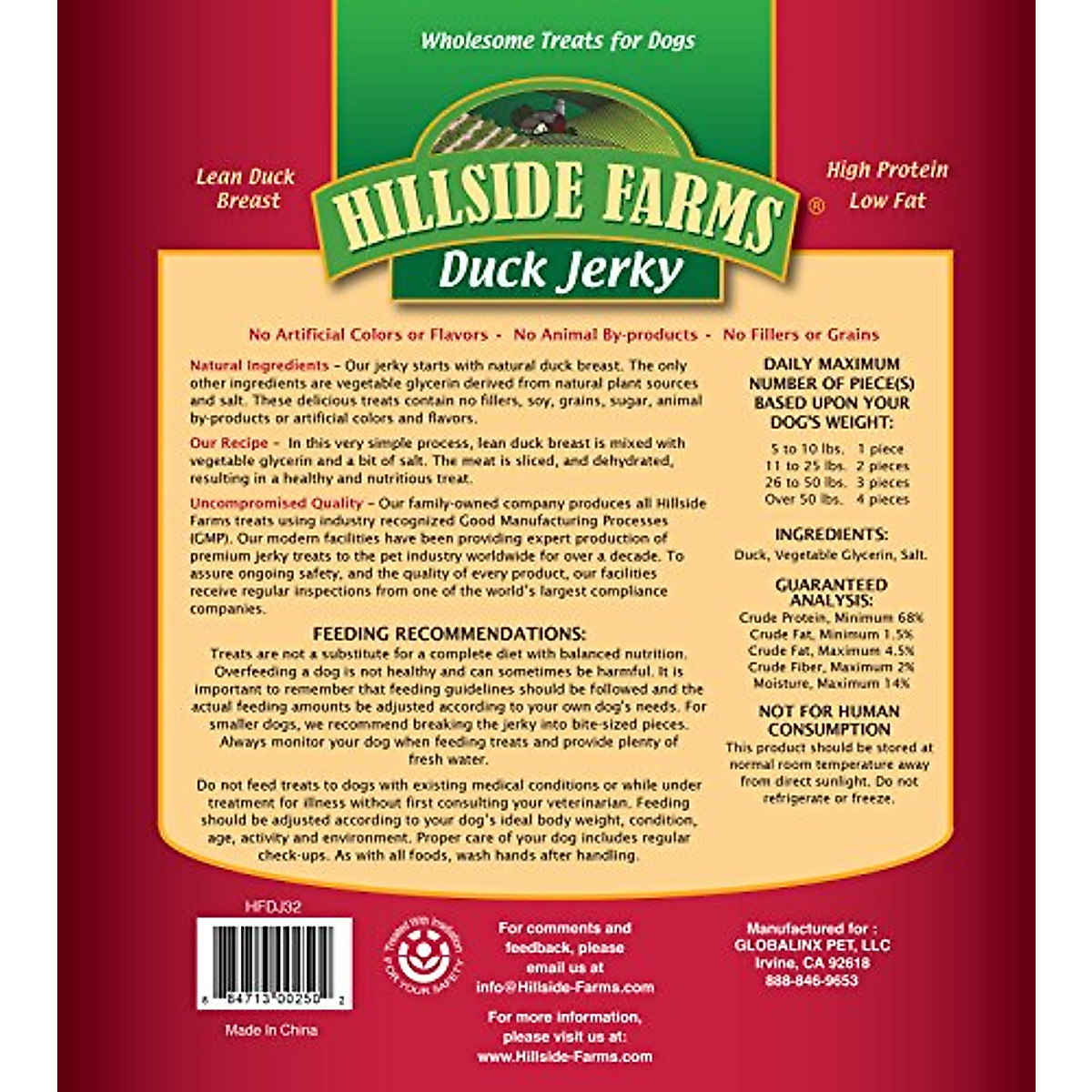 Hillside Farms Duck Jerky (32 oz.)