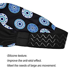 Unisex Workout Headbands Evil-Eye-Blue-Black Elastic Yoga Sweatband Stretchy Sports Hairband