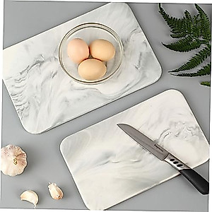 HEMOTON Marble Cutting Board Sushi Tray Bandejas Para Comida Cutting Boards for Kitchen Cutting Cheese Board Meat Chopping Board Reusable Chopping Board Kitchen Chop Board Cake Board Bread