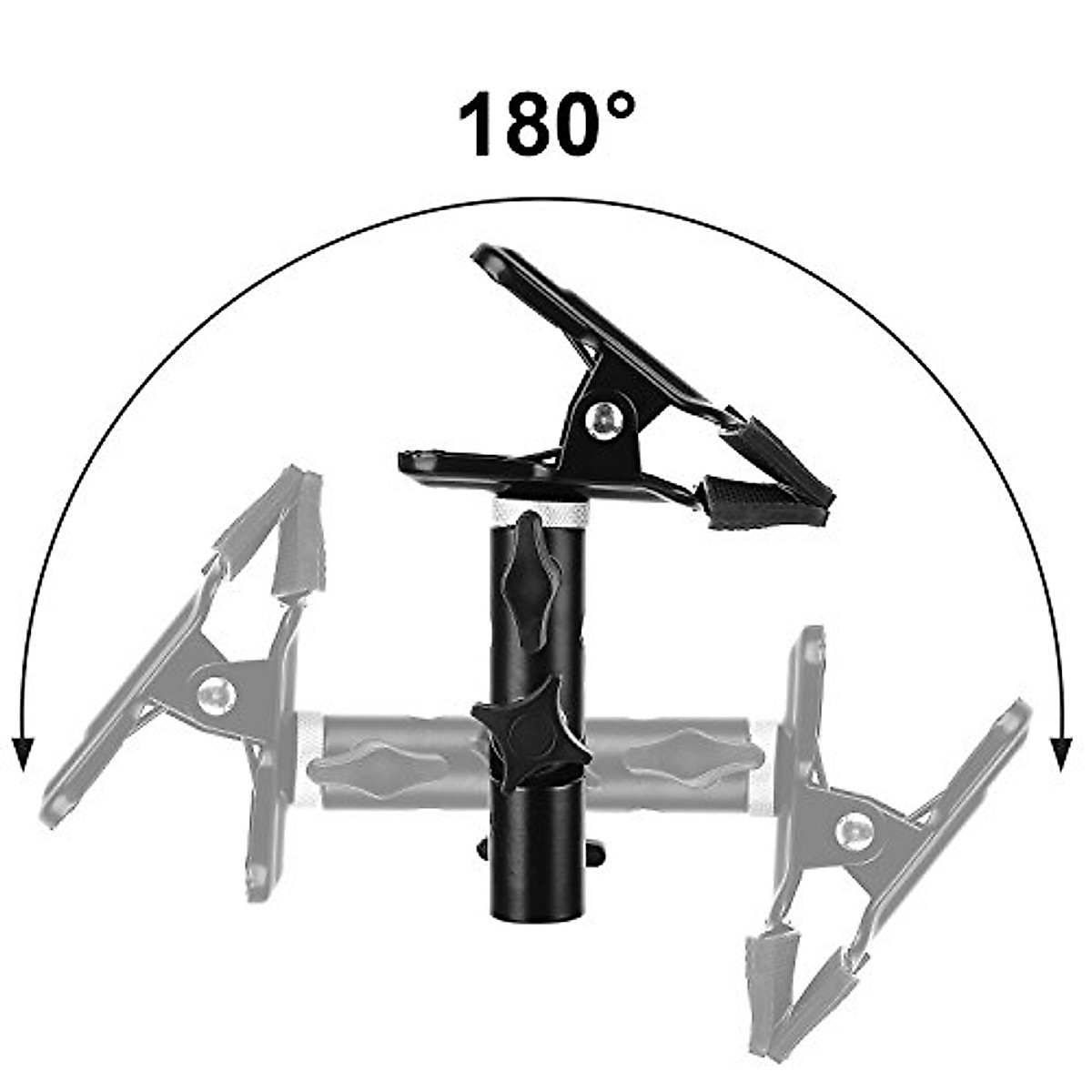 Anwenk Reflector Stand Holder Light Stand Bracket Mount Umbrella Bracket Photography Studio Heavy Duty Metal Clamp Holder for Reflector 2Pack