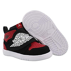 Nike Jordan Toddler Sky 1 Basketball Shoes (8, Black/White/Gym Red)