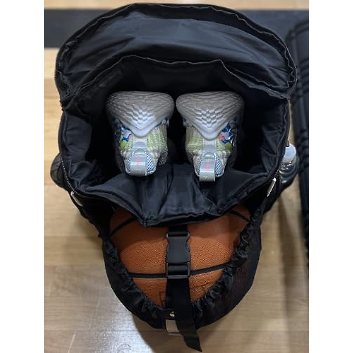 Hard Work Sports Basketball Backpack with Ball Compartment Spacious Shoe Storage for Basketball, Large Sports Bag