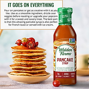 Walden Farms Pancake Syrup 12 oz. (Pack of 2) Sweet Syrup - Near Zero Fat, Sugar and Calorie - For Pancakes, Waffles, French Toast, Ice Cream, Desserts, Snacks, Appetizers and Many More