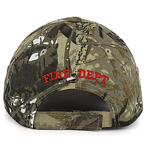 Fire Department - First in Last Out Fireman Officer Gear Uniform Baseball Cap Hat Adjustable (Camo)
