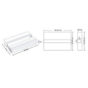 2 Pcs Clear Acrylic Place Card Holders Sign Holders Table Numbers Display Stands with Card Slot for Wedding, Message, Menu, Photo, Card