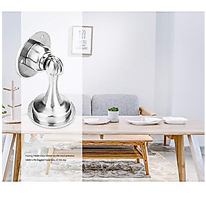 Door Stopper,Magnetic Door Stop,Stainless Steel Door Catch,Double-Sided Adhesive Tape No Need to Drill. Better Protection for Walls (Silver-2 Pack)