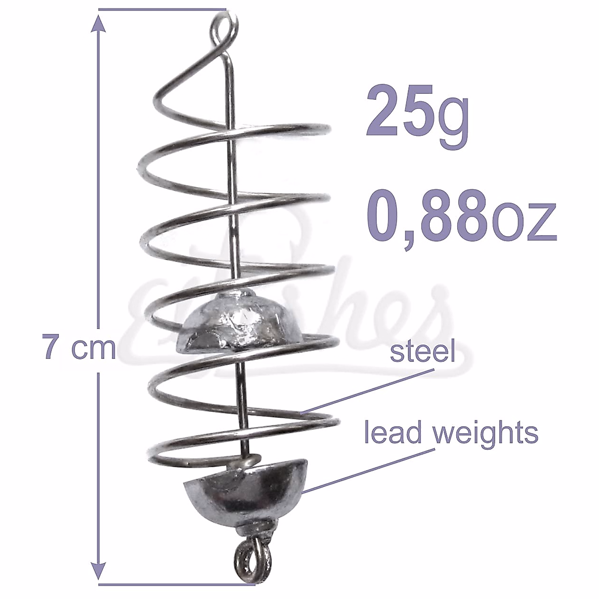 Elfishes Design 20pcs Carp Spring Bait Fishing Feeder 0.9oz 0.4oz Steel Coarse Fishing Tackle