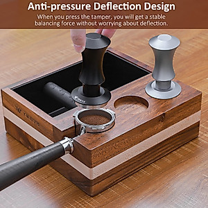 YMWVH Espresso Tamper 51mm,30lb Spring Loaded Tamper, Premium Barista Coffee Tamper with Calibrated Spring Loaded Flat Stainless Steel Base