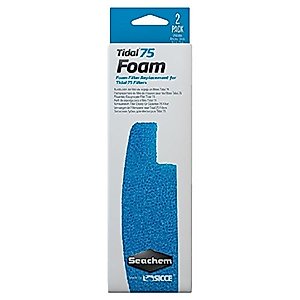 Seachem Foam Filter Sponge Replacement - Foam Tidal 75 Filter 2 Pack