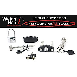 Weigh Safe TrueTow Weight Distribution WSWD8-2.5-SET with 4 Point Sway Control & Weight Gauge, 8" Drop 2.5" Shank 20,000 LBS Max GTW 2,200 LBS Max Tongue Weight Includes 2-5/16" TowBall, 4 Pc Lock Set