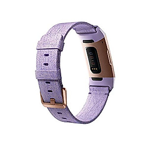 Fitbit Charge 3 SE Fitness Activity Tracker, Lavender Woven, One Size (S & L Bands Included) (Renewed)